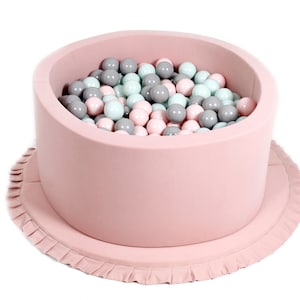 Personalized Pink Foam Ball Pit + 300 Balls + Storage Bag, Ball Pit ...