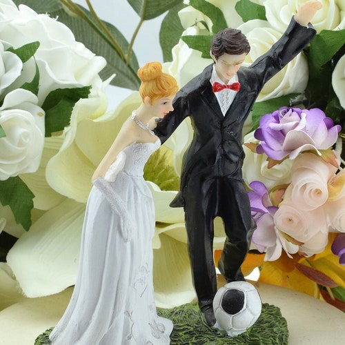 Soccer Wedding Cake Topper Football Wedding Cake Topper - Etsy