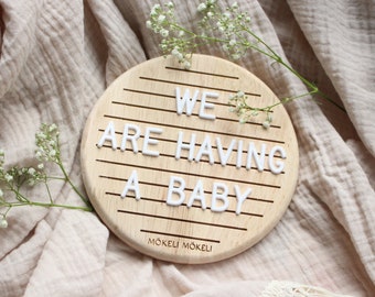 Pregnancy Announcement Wood Round - Etsy
