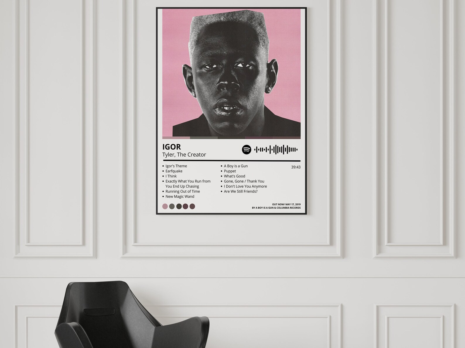 Tyler the Creator IGOR Tracklist Poster Album Art Print | Etsy