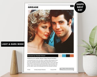 Vintage Grease Poster - Etsy