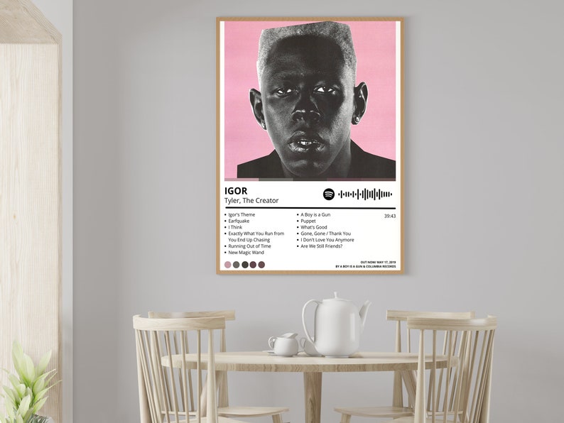 Tyler The Creator IGOR Tracklist Poster Album Art Print | Etsy