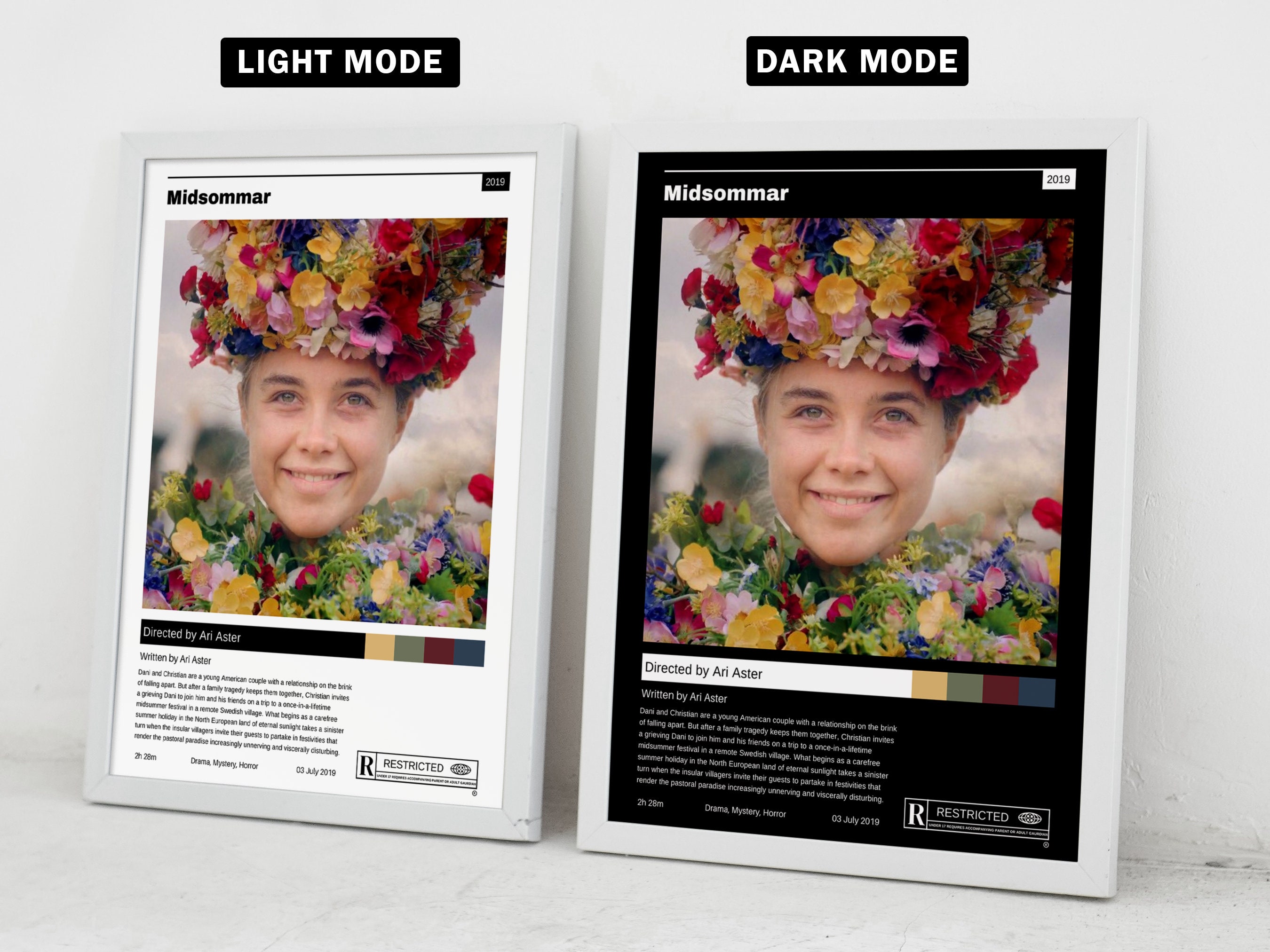 Midsommar Movie Poster, Midsommar Movie Album Cover, Music Poster (Und)