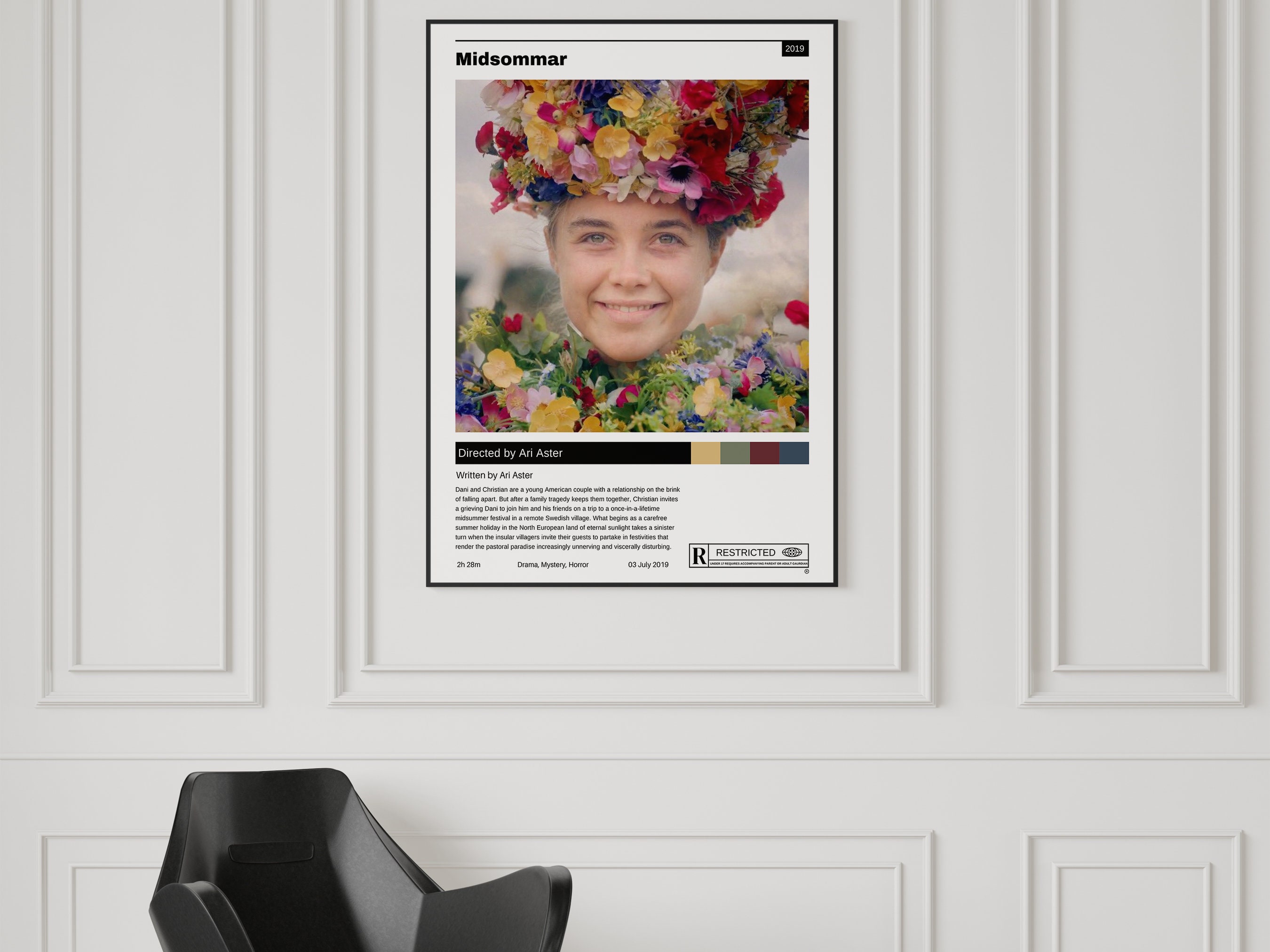 Midsommar Movie Poster, Midsommar Movie Album Cover, Music Poster (Und)