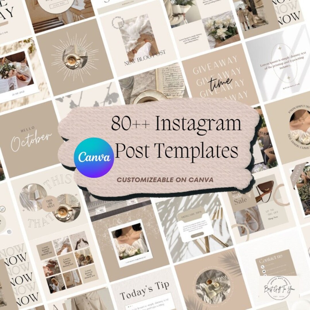80 Instagram Post Template, Instagram Story Template, Social Media ...