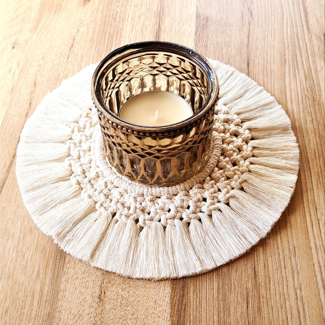 Handmade Coasters Doily Coaster Decorative Doily Natural White Macrame ...