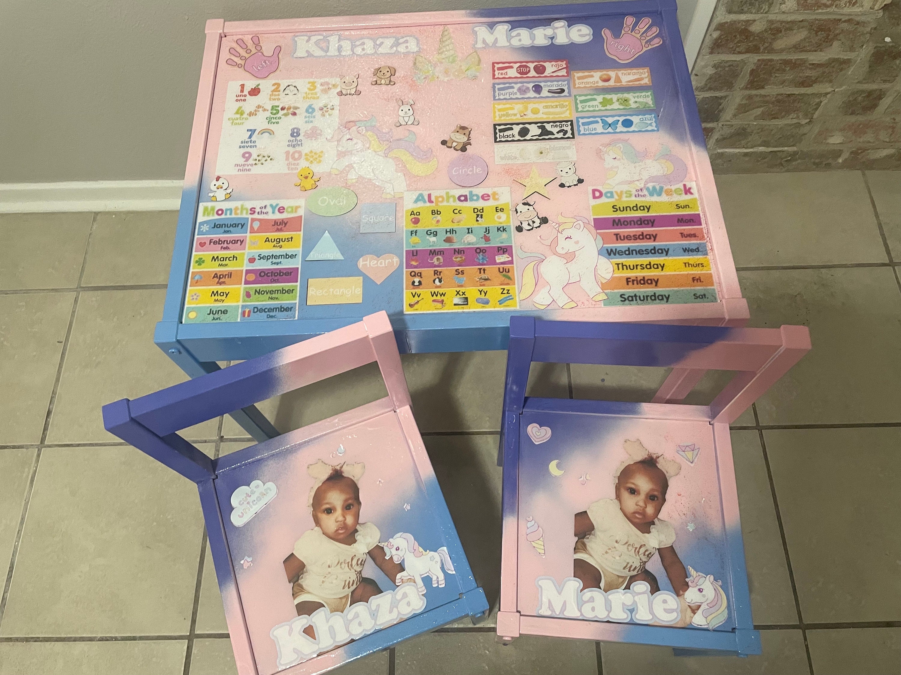 Customized Learning Table Set - Etsy