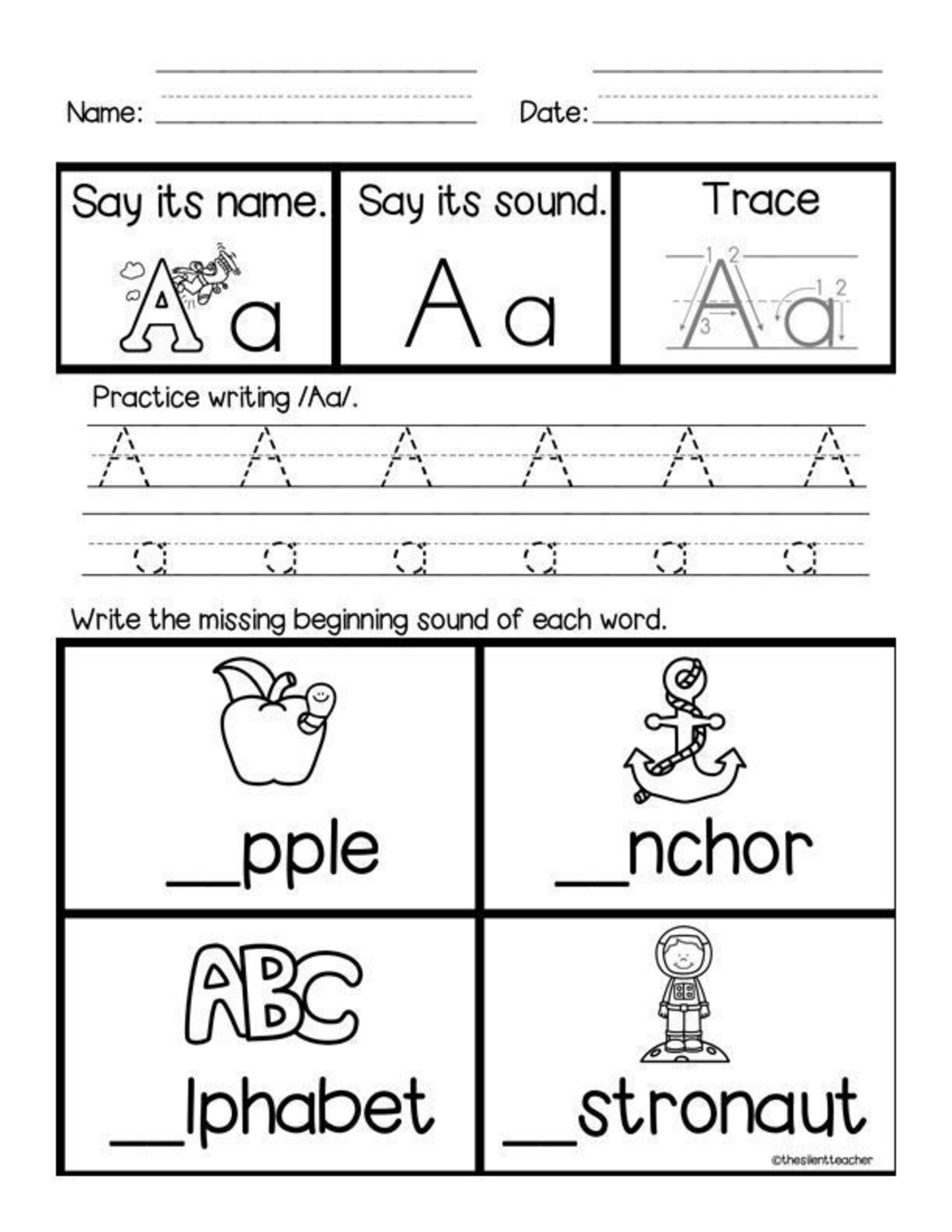 A-Z Letter Sounds and Writing Practice - Etsy