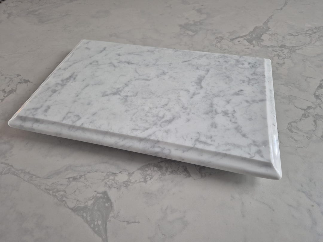 Carrara Marble Display Plinth / Chopping Board Hand Made in My Essex ...