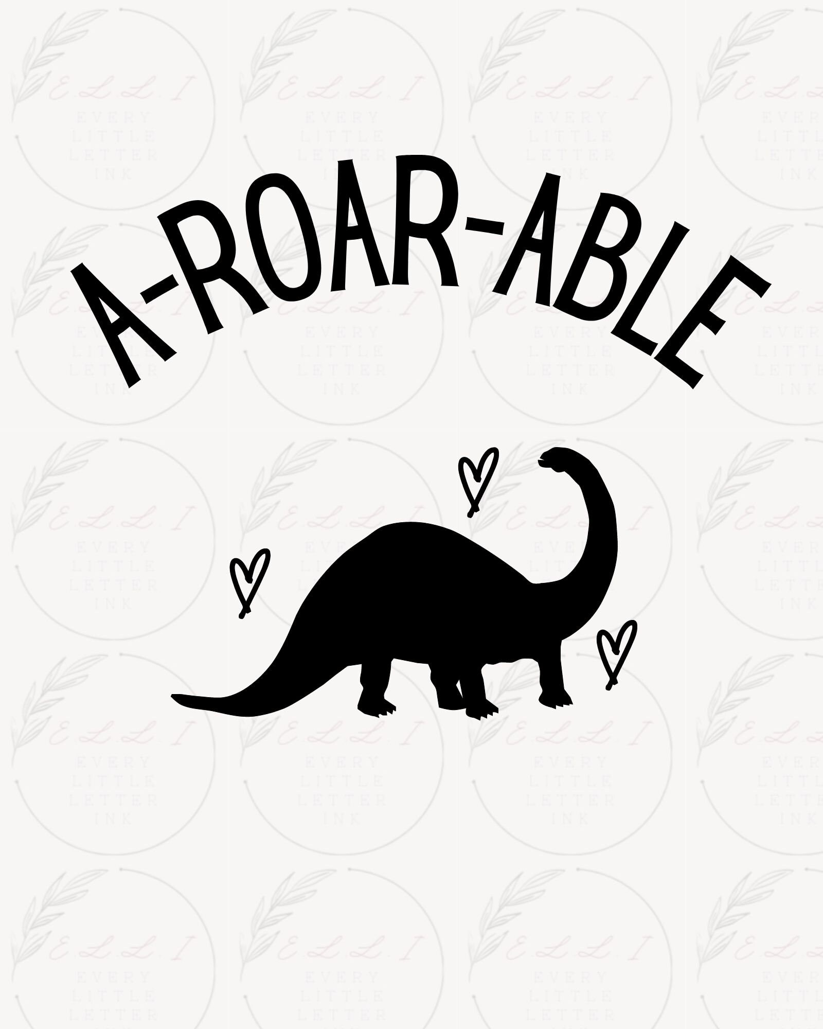 A-roar-able Svg Dinosaur Svg Baby Svg Onesie Svg Cricut - Etsy Singapore