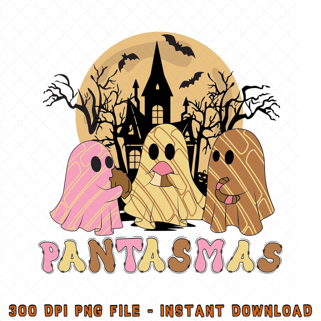 Pantasmas PNG, Spanish Halloween PNG, Spooky Latina, Mexican Conchas ...