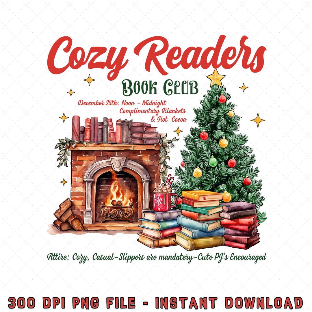 Cozy Readers Book Club Png, North Pole Book Club, All Booked for ...
