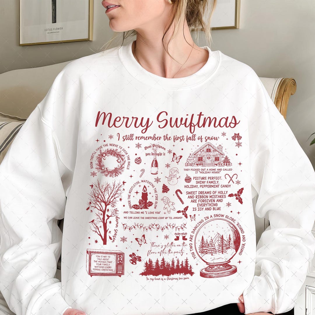 Vintage Merry Swiftmas Png, Swiftmas Crewneck Sweatshirt, Christmas ...