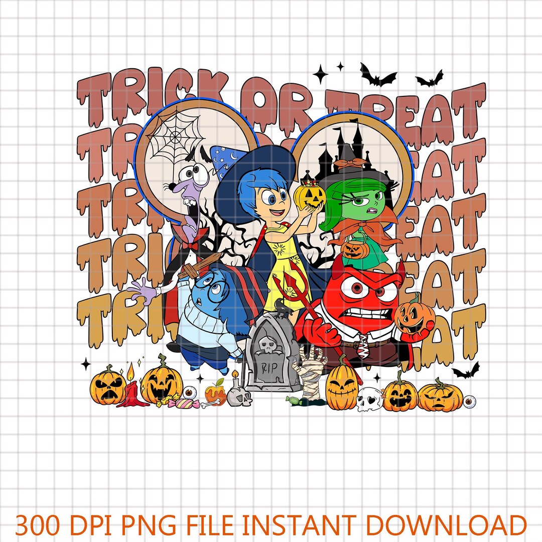 Trick or Treat Halloween Inside Out PNG, Inside Out 2 PNG, Inside Out ...