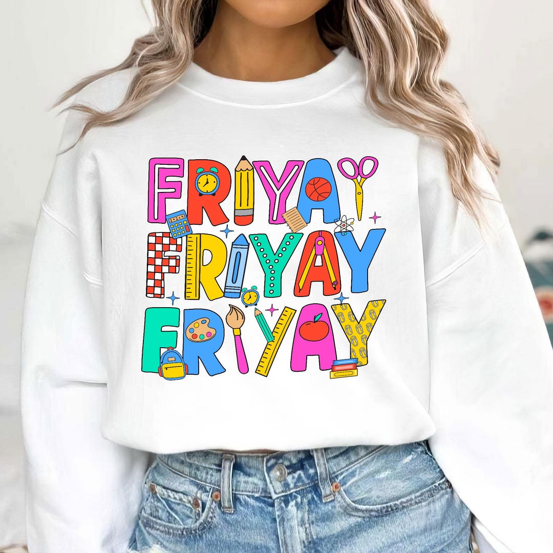 Happy Friyay Shirt, Gift for Teacher, Funny Teacher Shirt, Friday ...