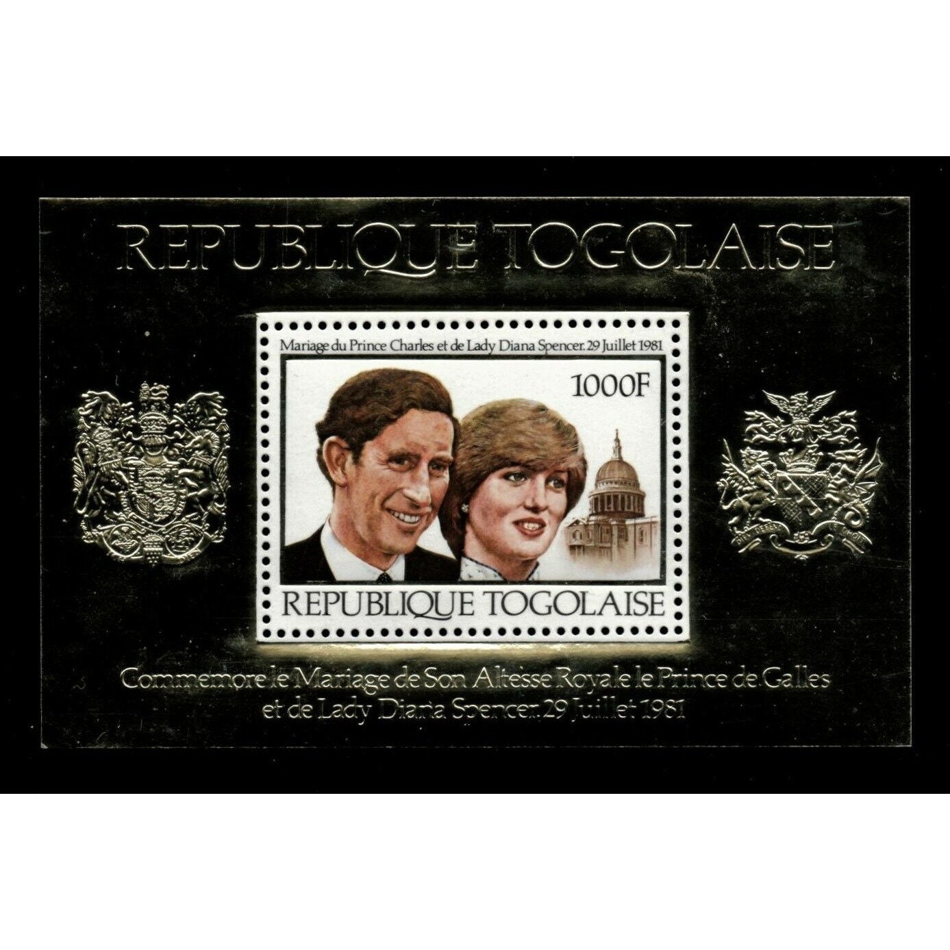 Togo 1981 Wedding of Prince Charles & Lady Diana Souvenir | Etsy