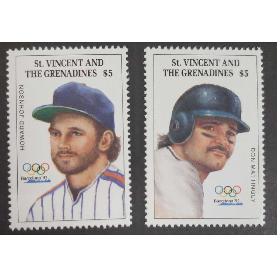 St. Vincent 1992 - SC# 1731-2 Johnson & Don Mattingly, Baseball - Set ...
