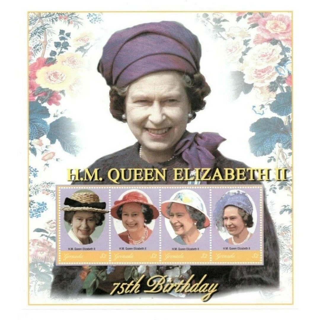 Grenada - 2001 - Queen Elizabeth 75th - Sheet of 4 - MNH - Etsy