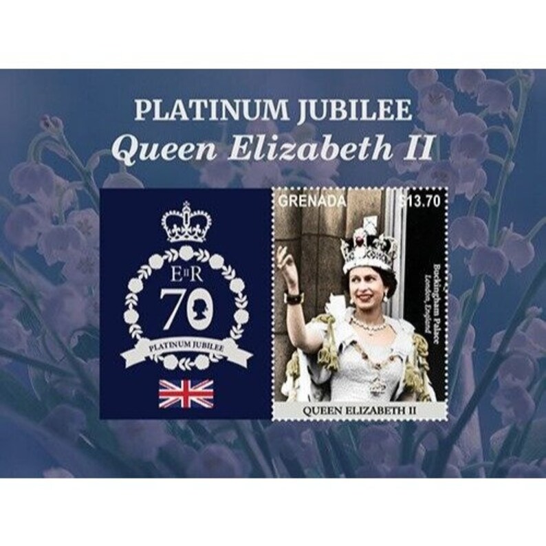 Grenada 2022 Queen Elizabeth II, Platinum Jubilee Souvenir Sheet MNH - Etsy