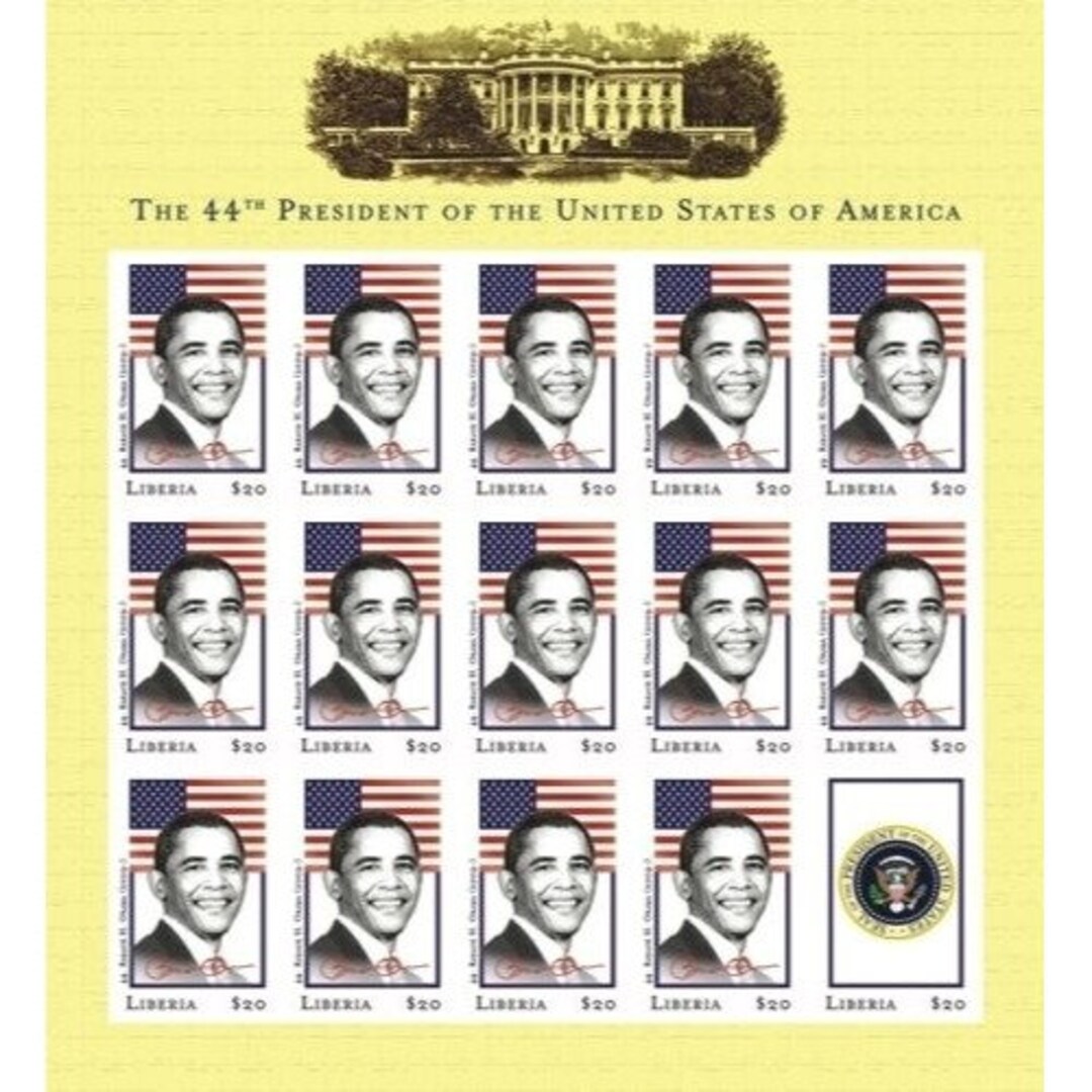Liberia 2009 - 44th President of the USA - Barack Obama Sheet of 15 ...