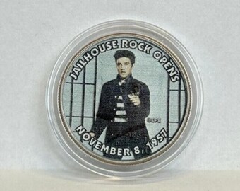 ELVIS PRESLEY First and Last Movies on John F. Kennedy Half Dollar 2 ...
