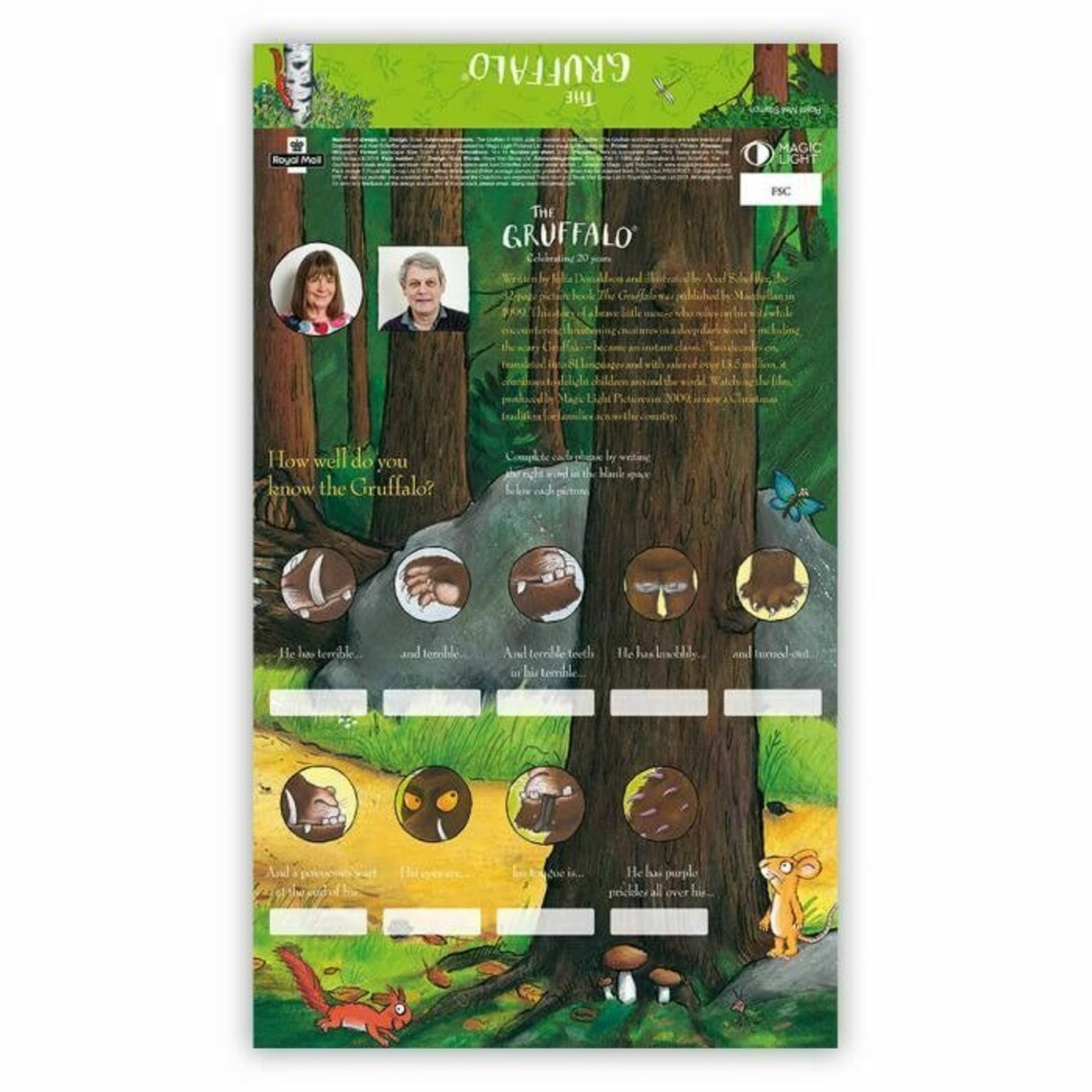 Royal Mail the Gruffalo Presentation Pack MNH - Etsy
