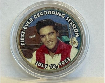 ELVIS PRESLEY First and Last Movies on John F. Kennedy Half Dollar 2 ...