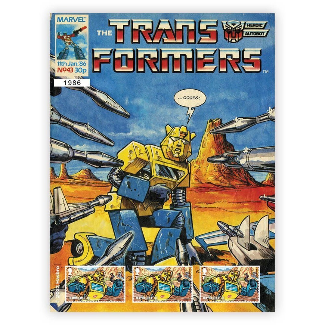 Royal Mail - Transformers Bumblebee - Fan Sheet of 3 Stamps - MNH - Etsy