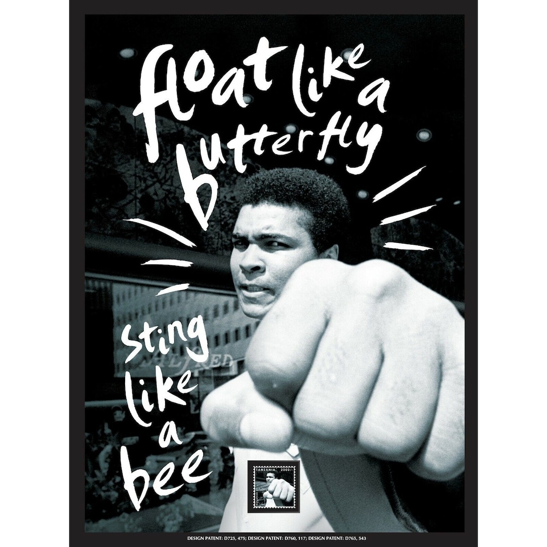 Muhammad Ali "float Like a Butterfly" Framed Wall Art With Postage ...