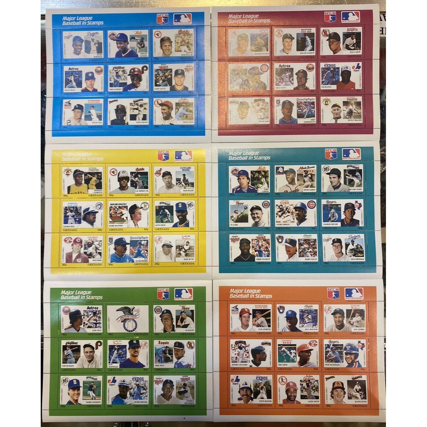 Major League Baseball Stamp Book Includes 9 Sheets of Stamps - Sealed ...