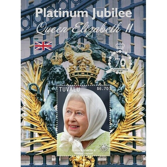 Tuvalu 2022 Queen Elizabeth II Platinum Jubilee Souvenir - Etsy