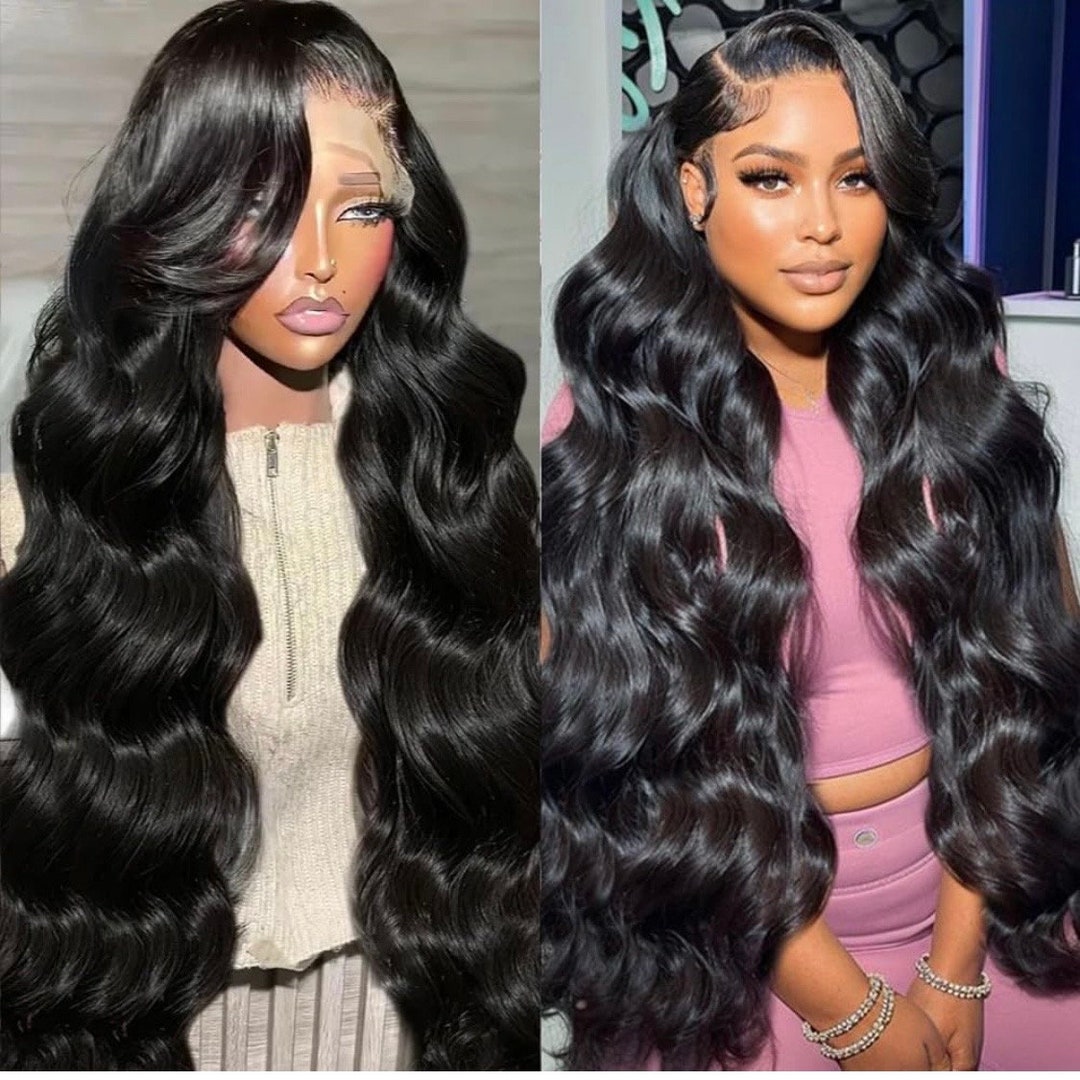 28 Inch 13x6 Body Wave Lace Front Wigs Human Hair Pre Plucked Glueless ...