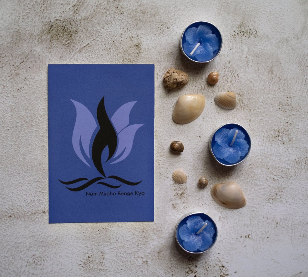 Lotus Card for Soka Gakkai Members - Periwinkle / Black - 4x6 ...