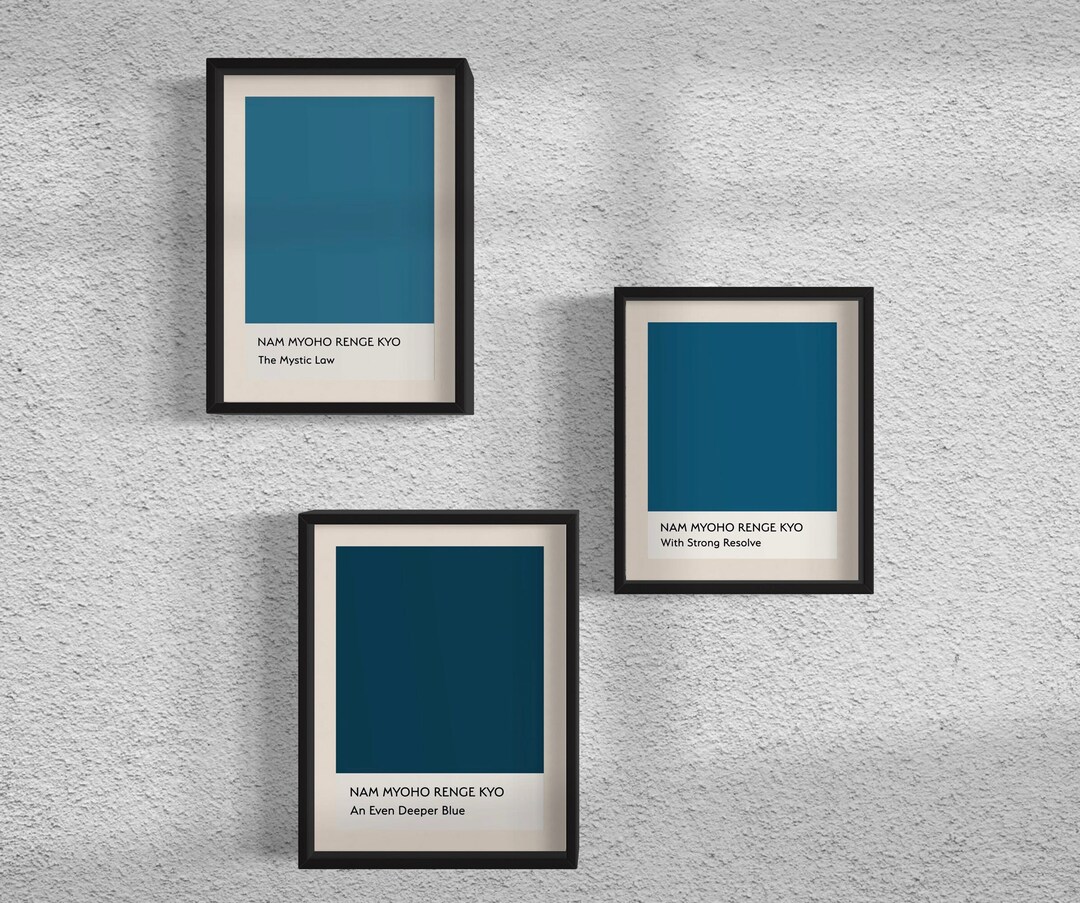 Nam Myoho Renge Kyo - 3 Piece Wall Art - Gosho - Color Block Art ...