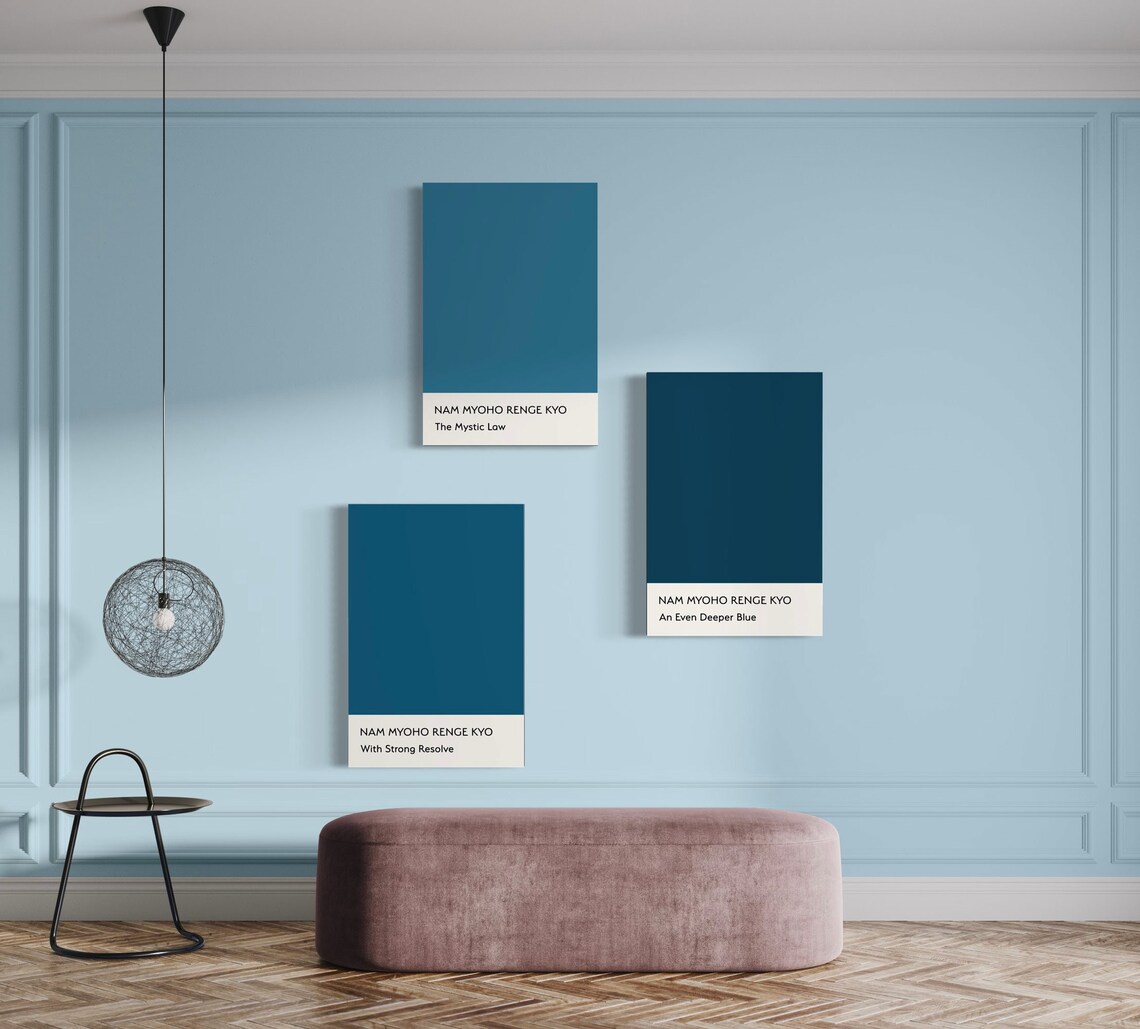 Nam Myoho Renge Kyo - 3 Piece Wall Art - Gosho - Color Block Art ...