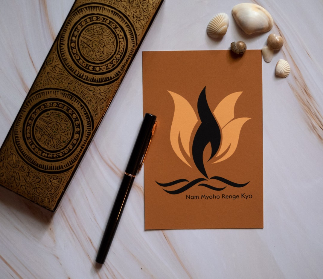 Nam Myoho Renge Kyo Lotus Card for Nichiren Buddhists - Nichiren ...
