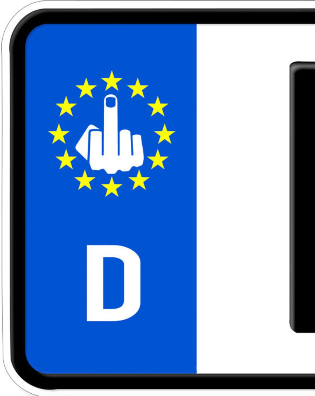 2x Middle Finger License Plate Sticker Euro - Etsy