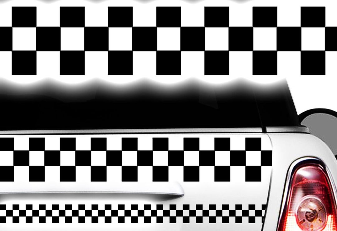 Sticker Checkered Pattern Race Turbo Flag Side Sticker Checkered ...