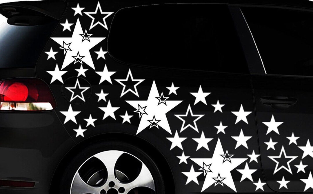 93-piece Star Car Sticker Set Sticker Tuning WALL TATTOO Flowers X1xx ...