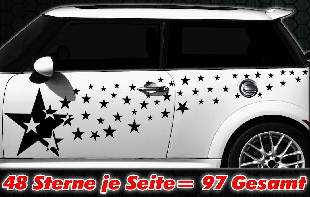 97 Stars Star Car Sticker Set Sticker Tuning Shirt Stylin Wall ...