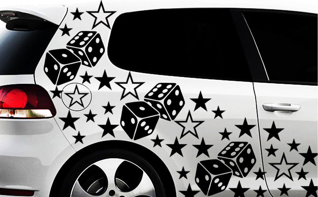 93-piece Star Cube Cube Star Car Sticker Tuning Wall Tattoo Flowers Xyz ...