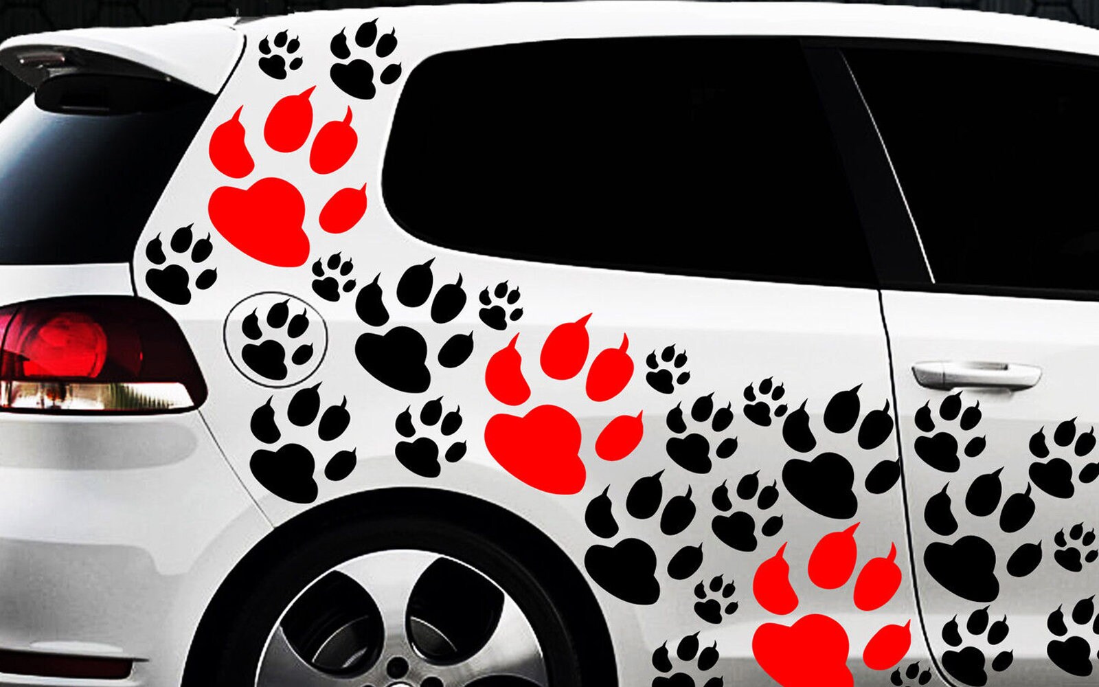 93 Paws Paw Paw Stars Car Sticker Set Sticker Tuning Wall Sticker Dog ...