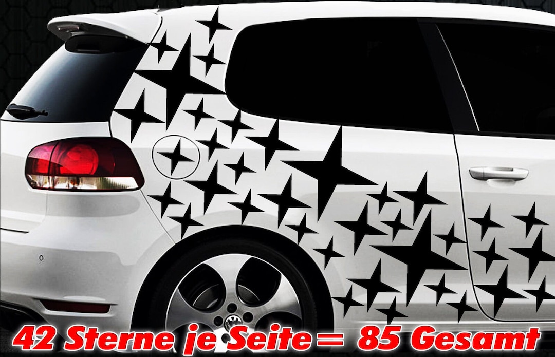 85 Stars Star Car Sticker Set Sticker Tuning Shirt Stylin Wall Tattoo ...