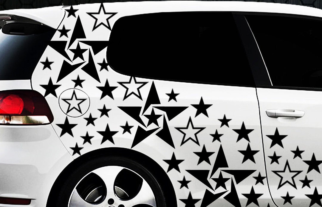 93-piece Star Car Sticker Set Sticker Tuning Wall Tattoo Flowers X - Etsy