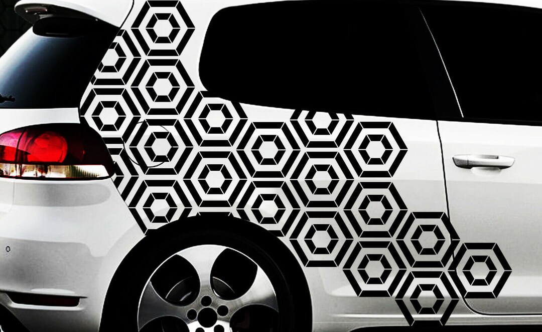 Hexagon Pixel Cyber Camouflage XXL Set Car Sticker Tuning Wall Decal - Etsy