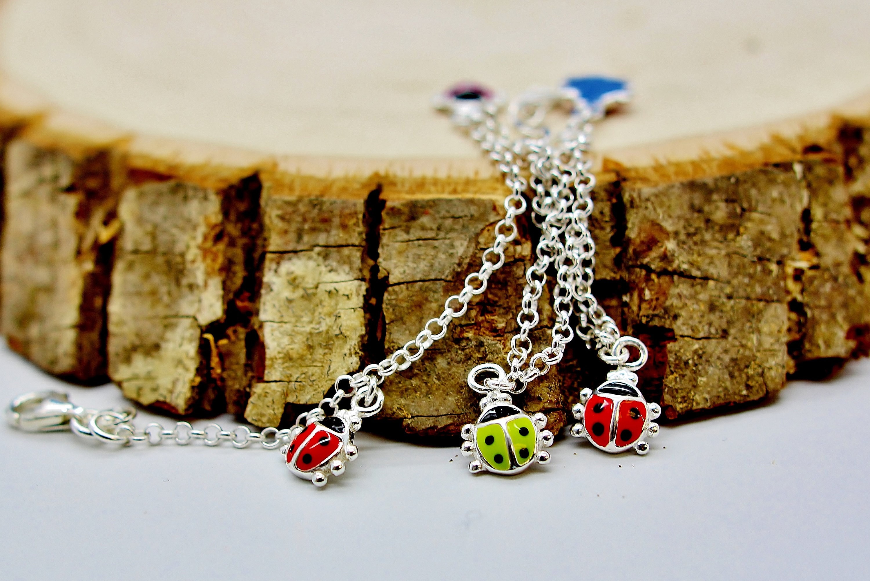 925 Sterling Silver Anklet, Ladybug Anklet, 925 Anklet Silver , 10 Inch ...