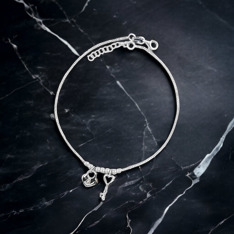 Silver Anklet - Etsy