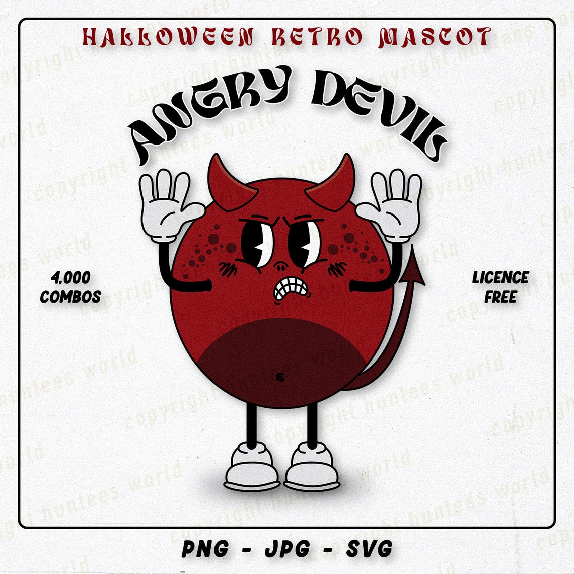 Retro Halloween Cartoon Mascot Outline Character Ghost, Pumpkin, Witch ...