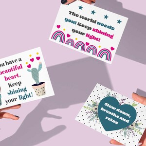 24 Kindness Cards With Words of Encouragement and Compliments. Kindness ...