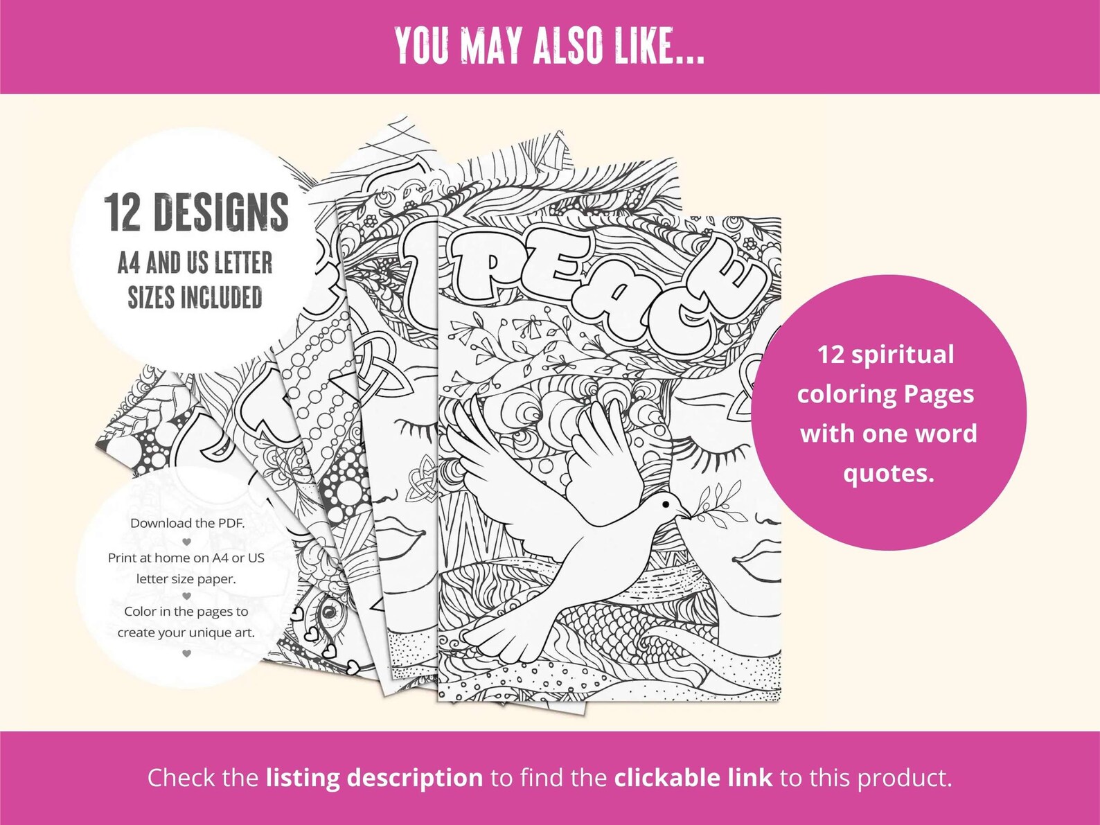 10 Mental Health Coloring Pages for Adults. Unique, Mindful Coloring ...